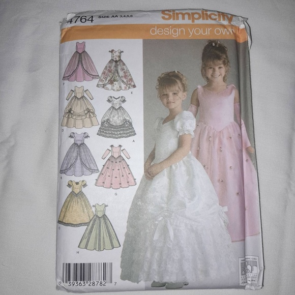 Simplicity | Dresses | Simplicity 4764 Pattern Dress Girls Sz 36 Ball ...